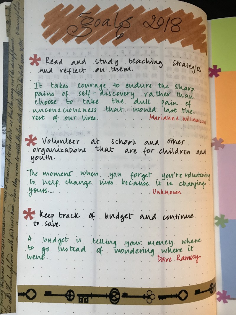 The First Bullet journal - Beginning with an End - Armed With a Book