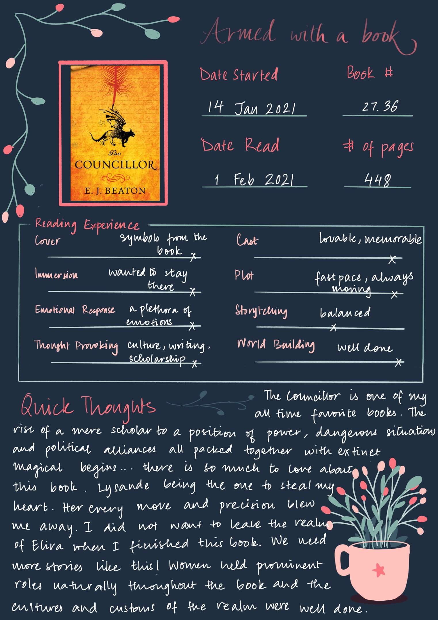 The Councillor - #bookthoughts - Armed with A Book